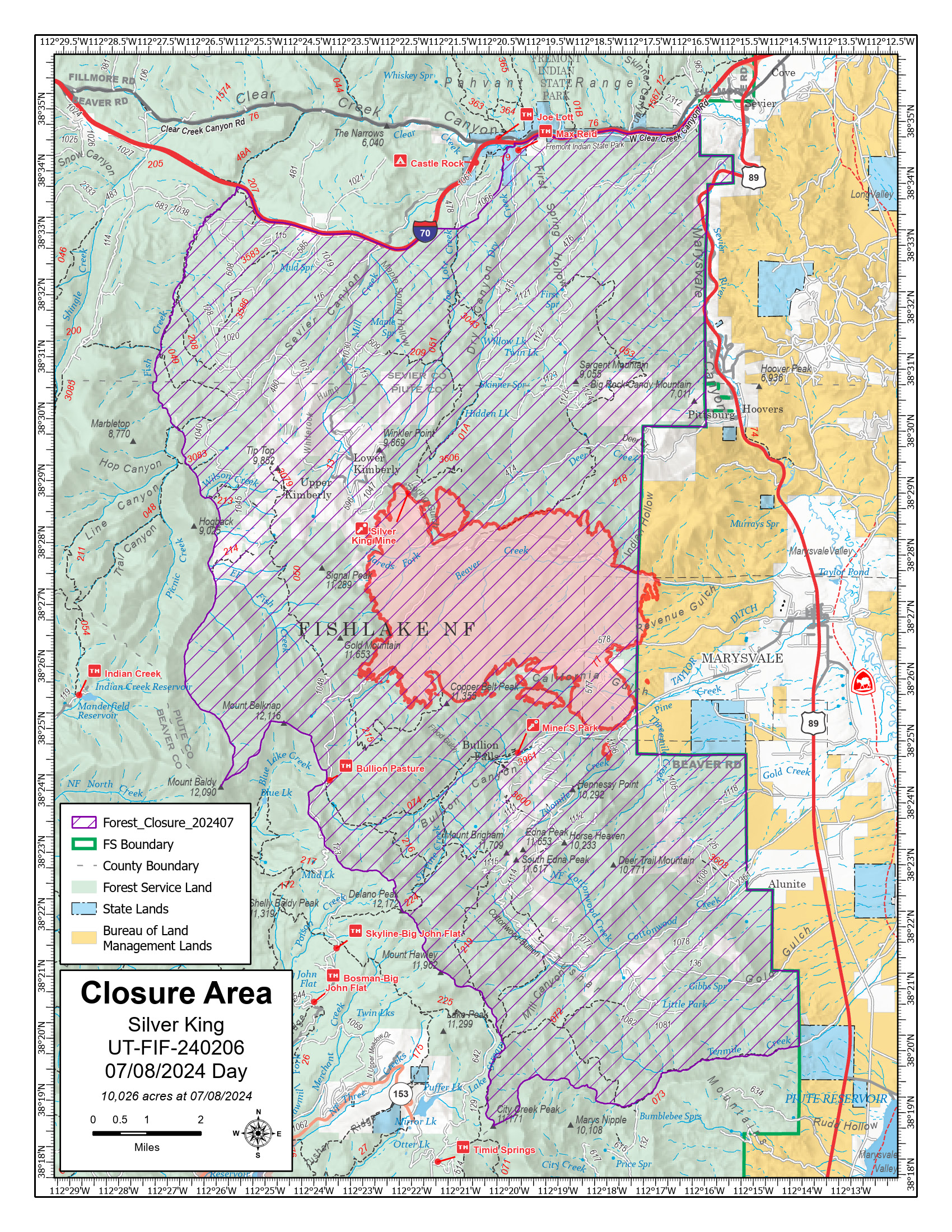 Utfif Silver King Fire Incident Maps | InciWeb