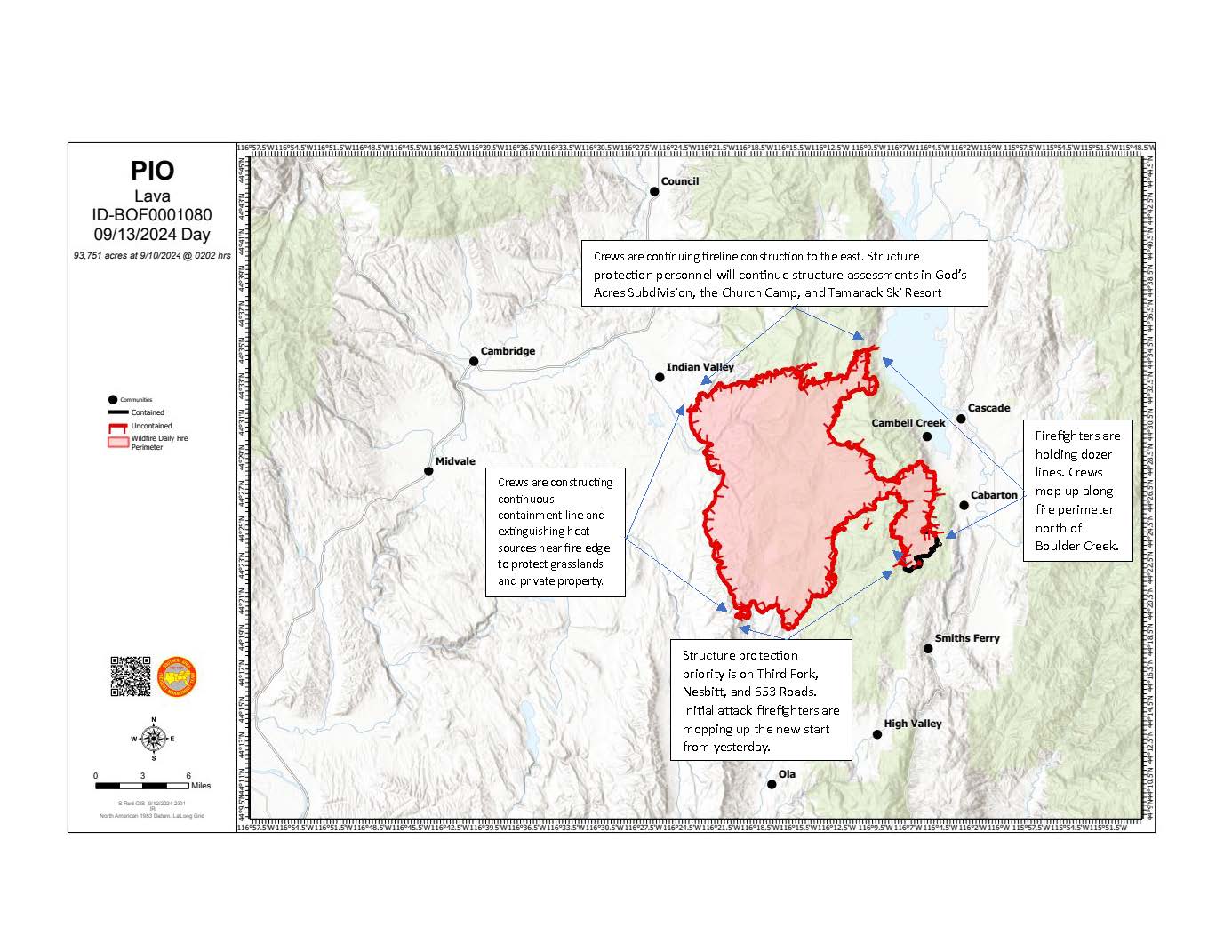 Fire Road Updates Sep 13, 2024 | The Yellow Pine Times