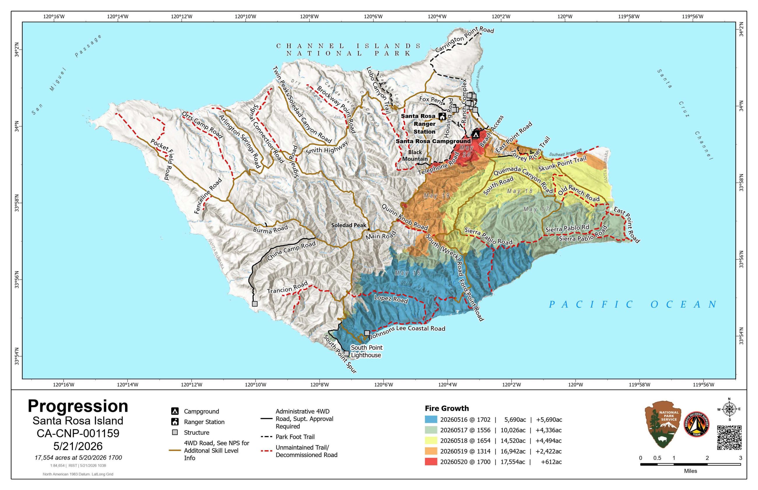 Santa Rosa Island Fire 59% Contained, Torrey Pines Largely Intact as ...